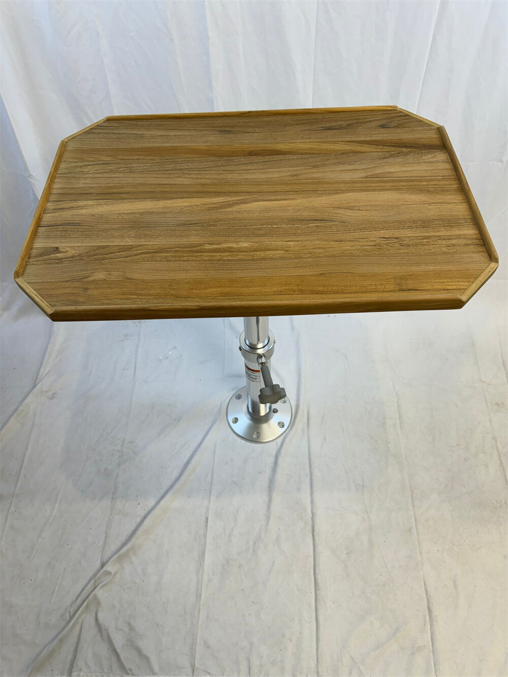 Boat Rectangular Teak Table Top 16.5x24.4 Inch Plain Cut Corners ...