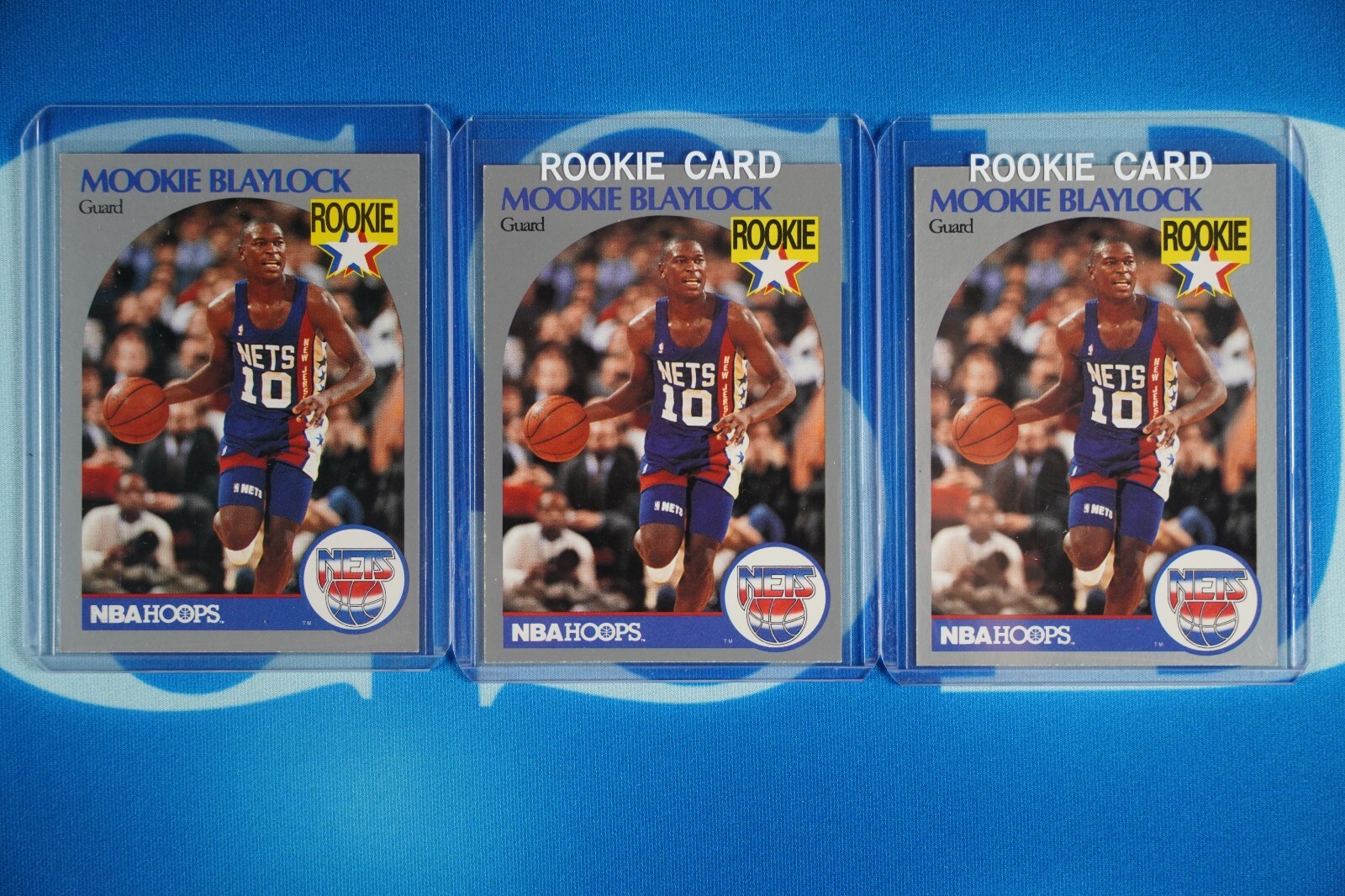 1990 NBA Hoops Mookie Blaylock New Jersey Nets ROOKIE 3 Card Lot | eBay