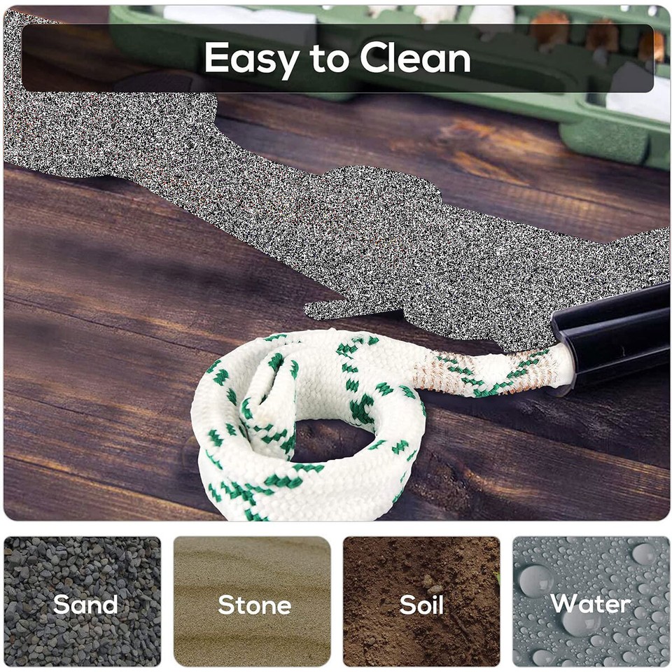 Bore Rope Cleaner Gun Barrel Cleaning Brush Kit for Shotguns & Rifles ...