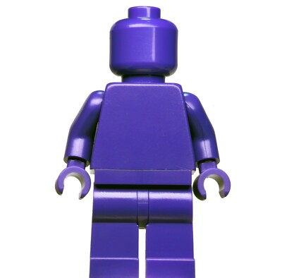 NEW LEGO - Figure - Monochrome - Purple Dark x 1 - GENUINE LEGO monofig ...