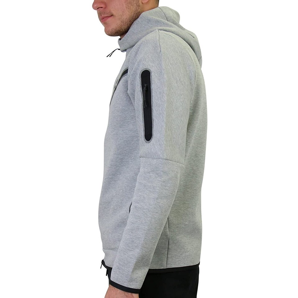 Men Nike Sportswear Tech Fleece Full-Zip Hoodie Size 3XL Gray Black ...