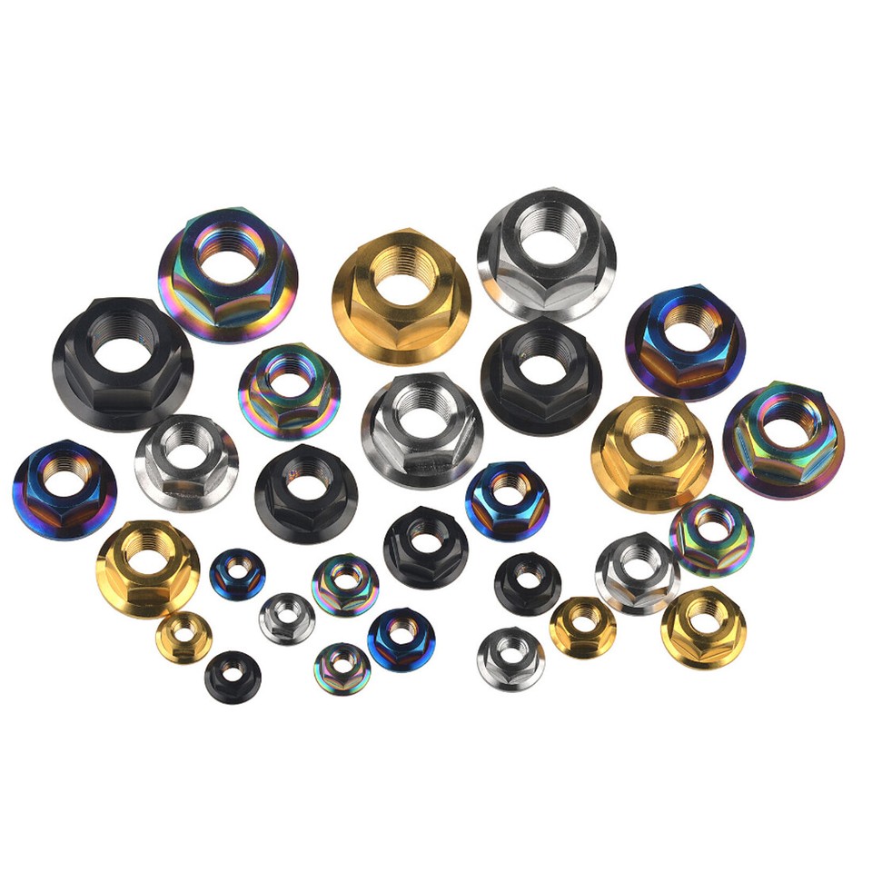 M5 M6 M7 M8 M10 M12 M14 M16 Titanium Nuts Flange Shoulder Hex Nut for ...