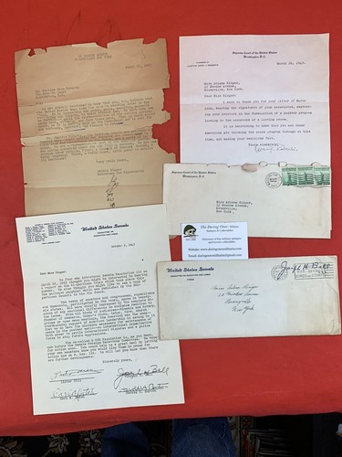 WW2 Era Letters Supreme Court Owen Roberts US Senate Signatures 1943 | eBay