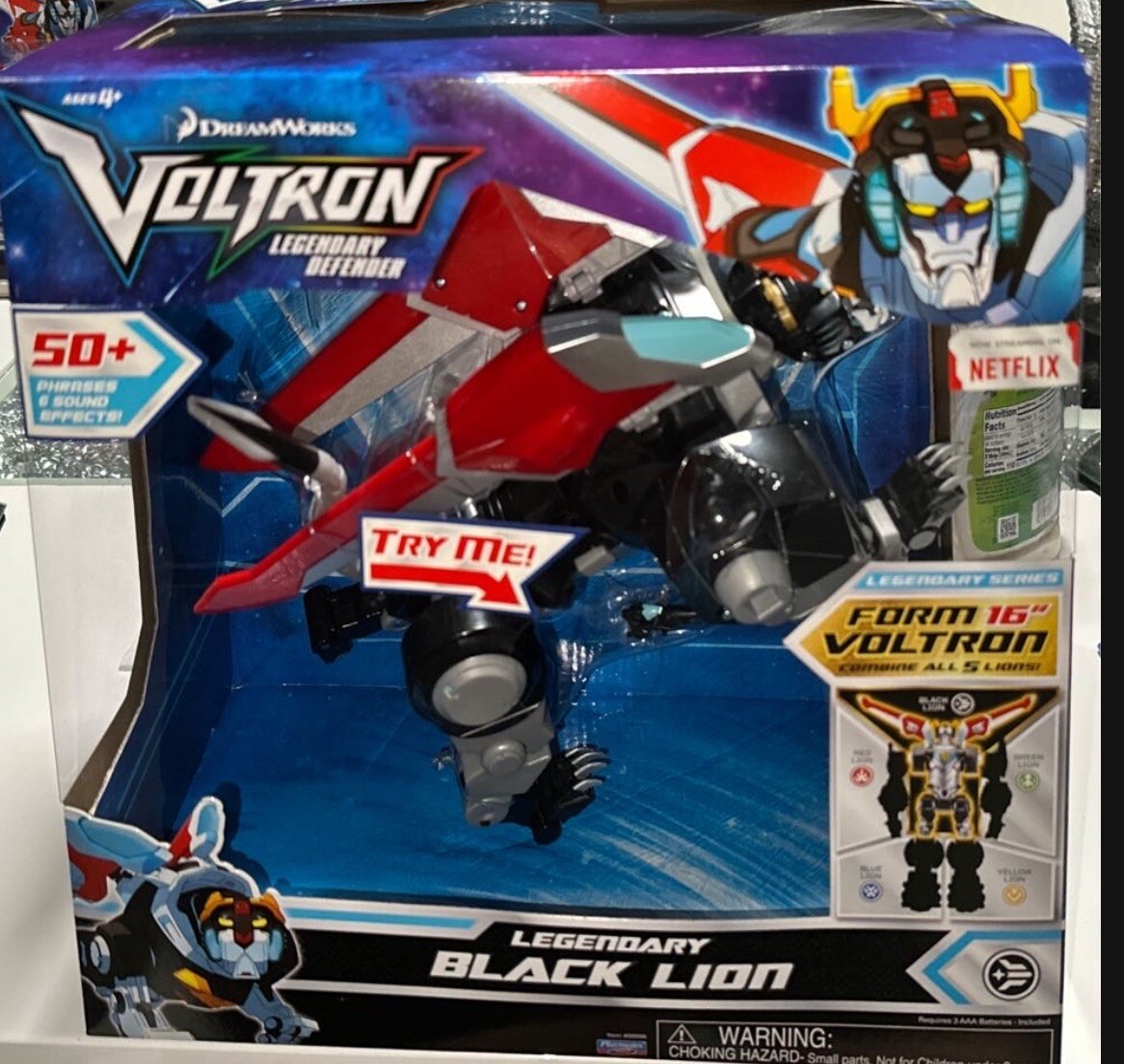 Voltron Legendary Defender Black Lion Electronic Action Figure Netflix ...