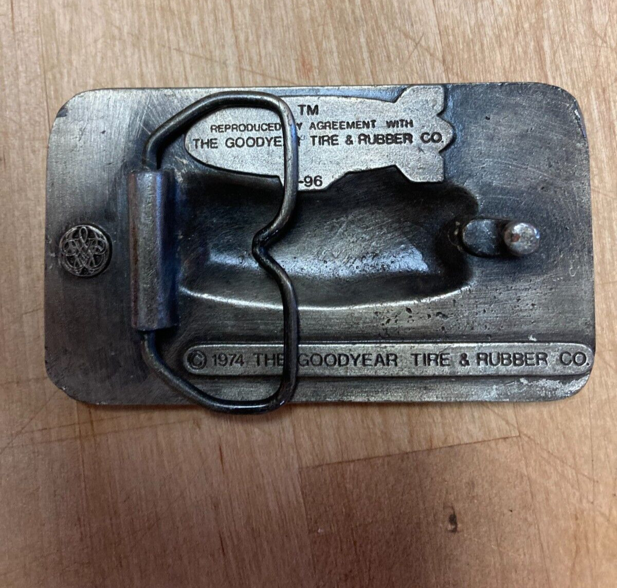 Vintage Good Year Blimp Belt Buckle 1974 - Gem