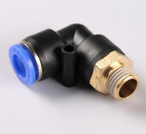M5 Male Thread 6mm pneumatic Elbow Fitting Push fit 6 mm pipe air L 4 ...