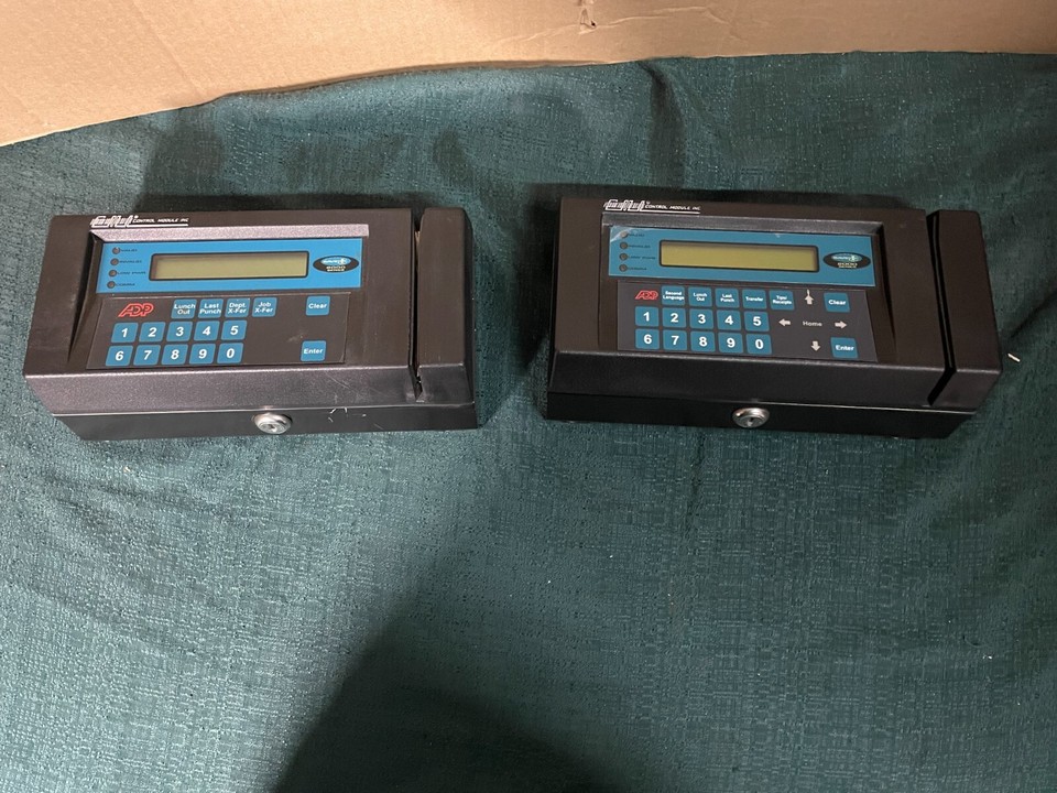 Lot of 2 Control Module Inc. SaveTime 2000 Series ADP Time Clock ...