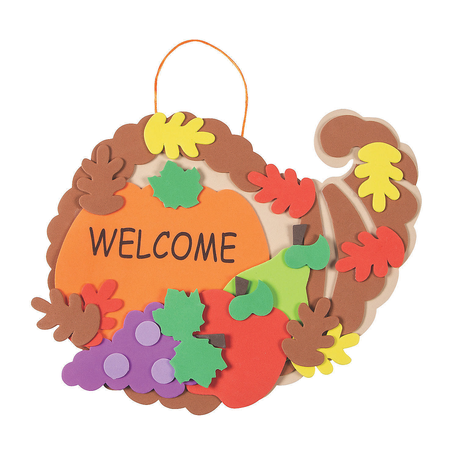 Foam Cornucopia Door Sign Thanksgiving Craft Kit - Craft Kits - 12 ...