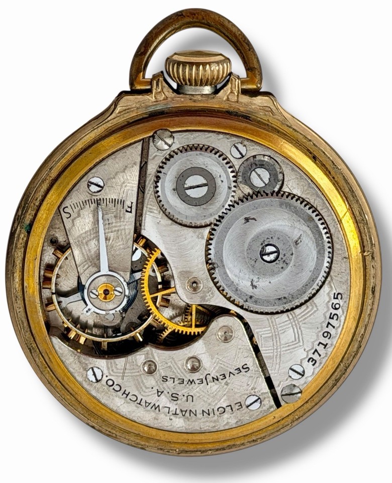 1930s Elgin Pocket Watch Illinois Watch Case Co 10K Rolled Gold Plate ...