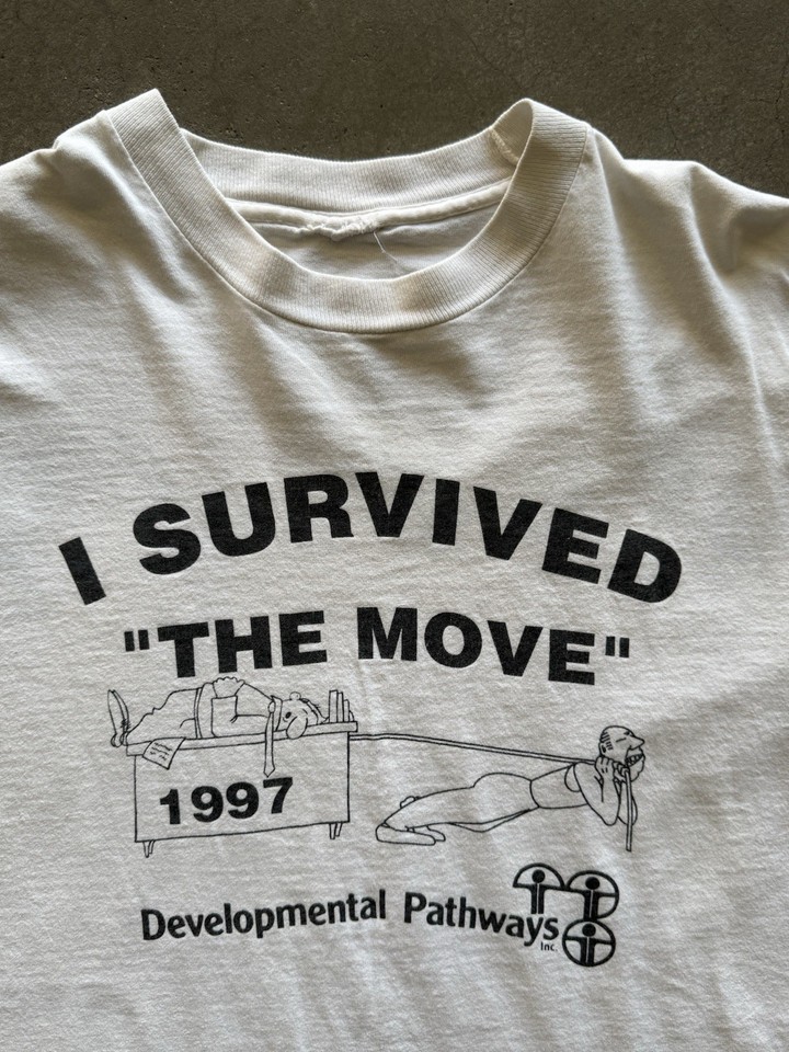 1990s Vintage Single Stitch “I Survived The Move”Graphic Tee Shirt | eBay