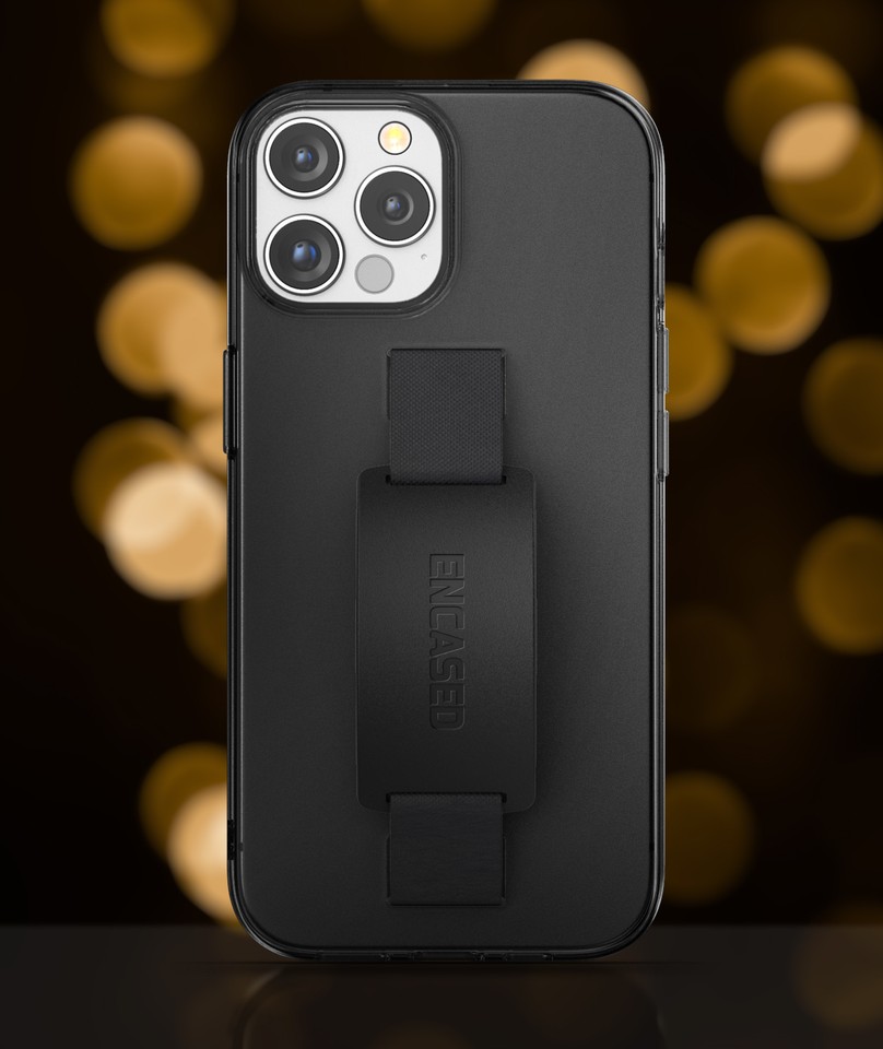 iPhone 15 Pro Max Case with Strap, Hand / Finger Loop Phone Case (Black ...