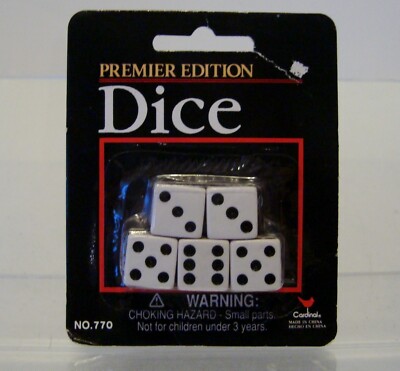 Cardinal Boardgame Premier Edition Dice NEW FACTORY SEALED | eBay