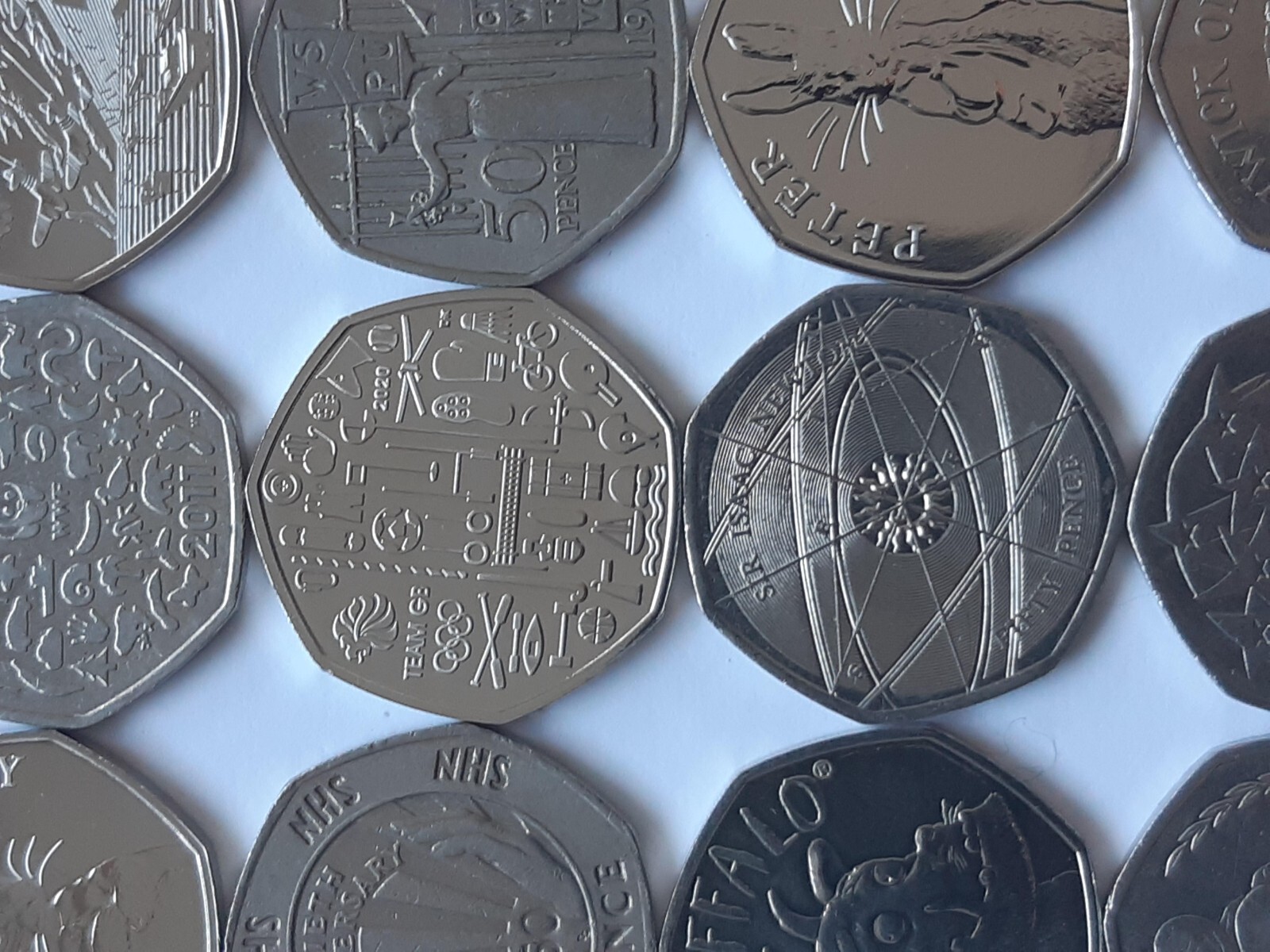 50p Coins Kew Gardens Olympics Peter Rabbit Offside Judo Wrestling ...