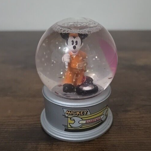 Disney Mickey Mouse Handyman Snow Globe Rare Collectible Figurine ...