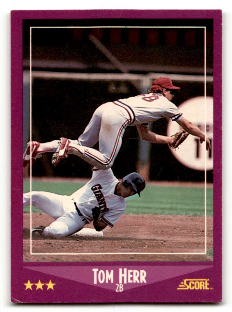 1988 Score #84 Tom Herr St. Louis Cardinals Baseball Cards EX/NM ID ...