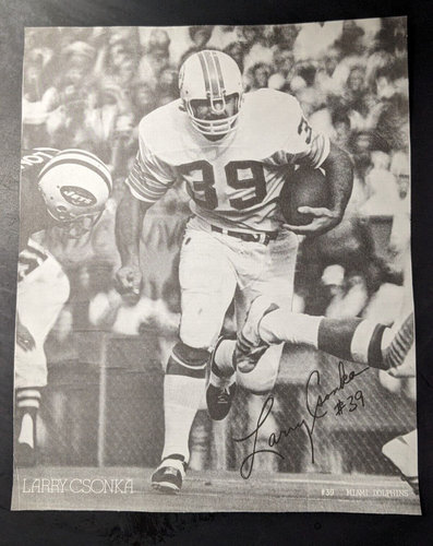 Larry Csonka 8 x 10 print Miami Dolphins NFL | eBay