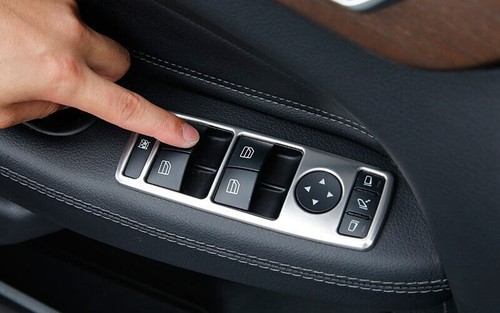 Steel Window Lift Panel Switch Cover Trim Silver Fit For Benz GLE 2016 ...