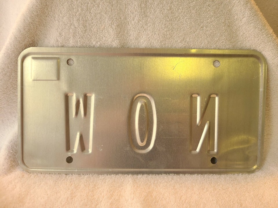 Vintage 1992 Kansas Vanity License Plate " NOW " INK ERROR | eBay