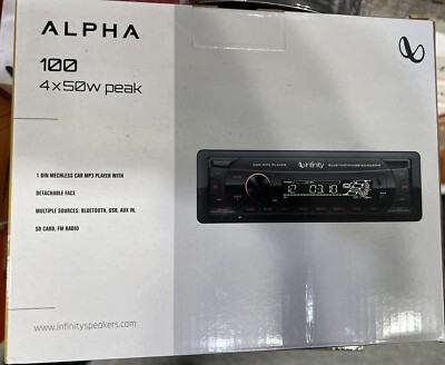 Infinity Alpha 100 1-DIN Bluetooth USB/AUX SD Radio MP3 Player Car ...