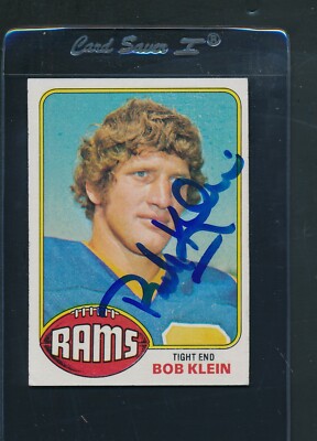 1976 Topps #42 Bob Klein Rams Signed Auto *D7931 | eBay