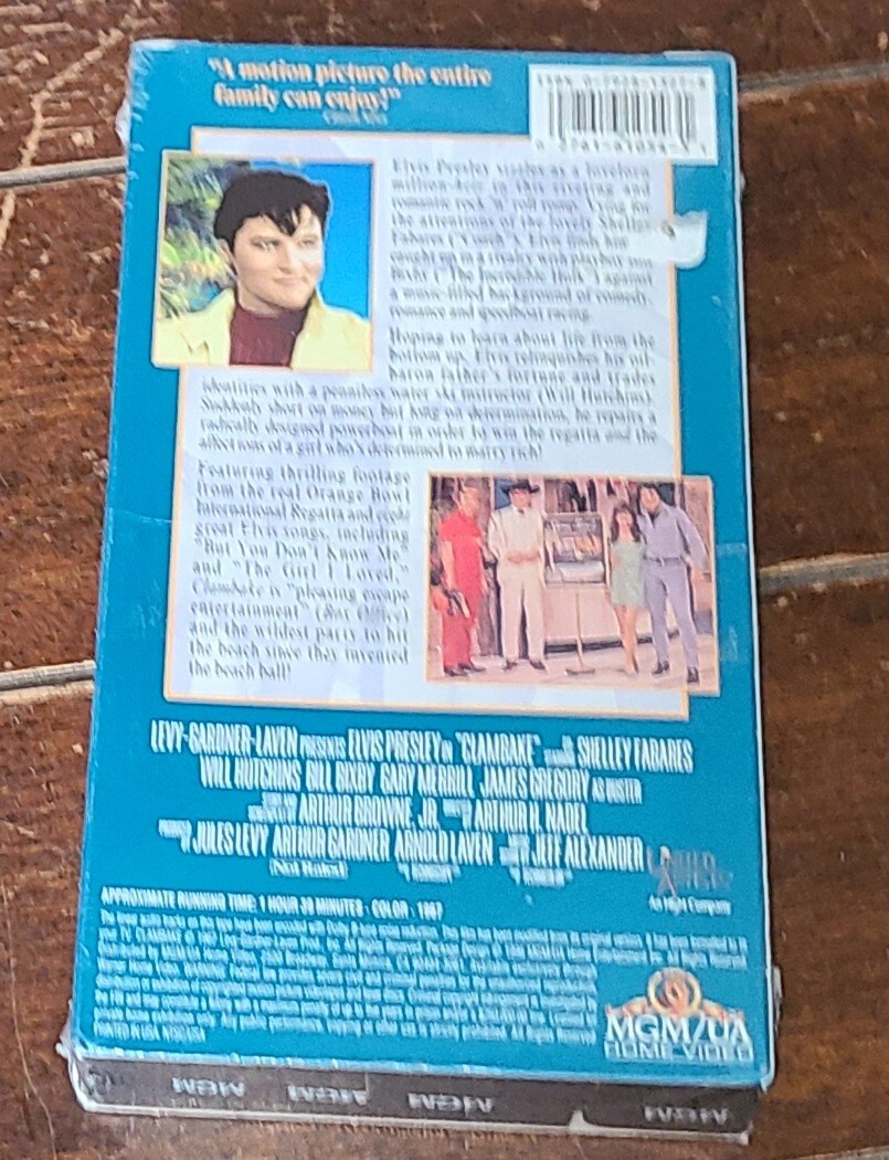 Clambake (VHS, 1987, MGM/UA) Elvis Presley/Shelley Fabares/Bill Bixby ...