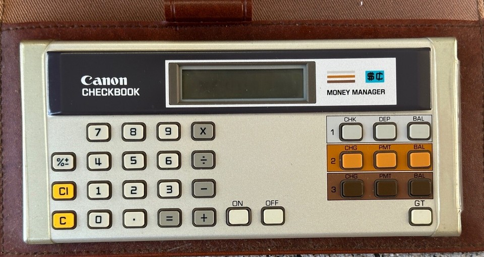 Canon Checkbook | Money Manager Calculator LCD Vintage | Untested | eBay