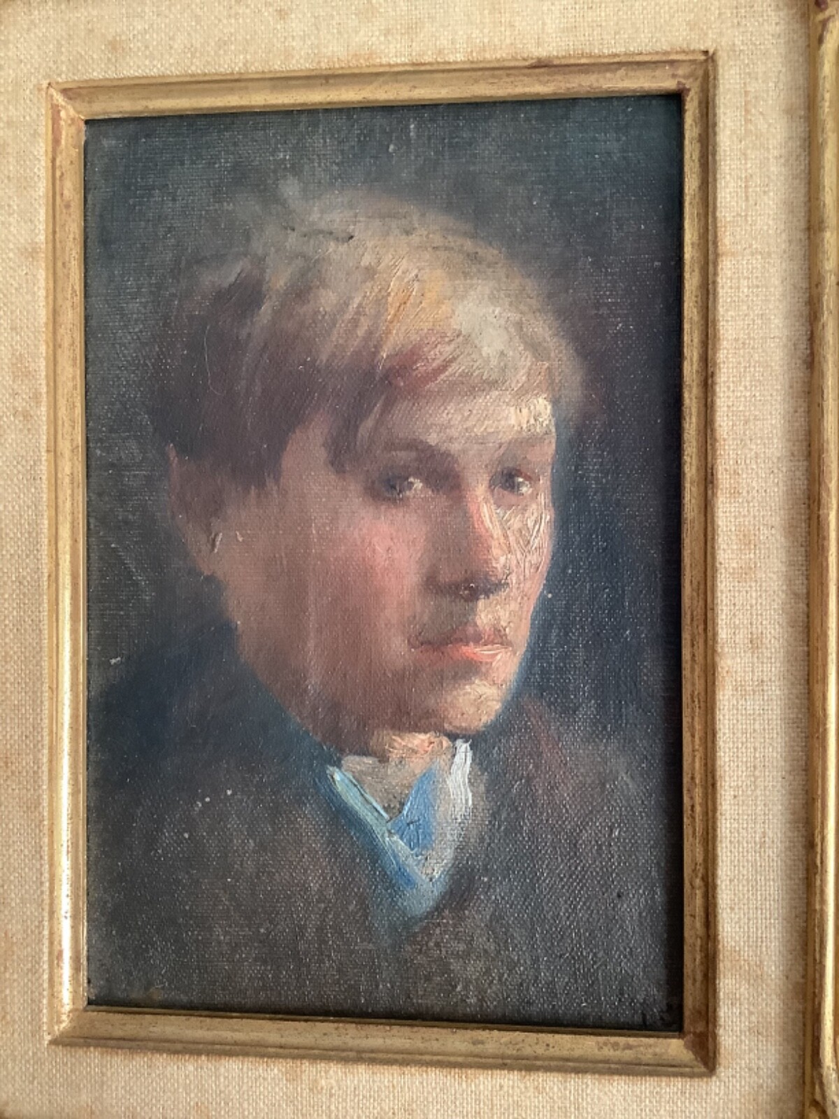 Edward HOPPER ? Self-Portrait Man Oil Canvas Painting C1906 | eBay