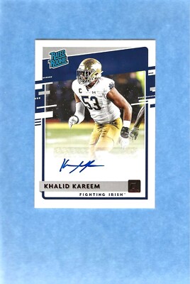 KHALID KAREEM 2020 DONRUSS Rated ROOKIE RED AUTO Autograph RC MINT | eBay