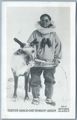 KOTZEBUE ALASKA CHESTER SEVECK-CHIEF REINDEER HERDER 1957 VINTAGE ...