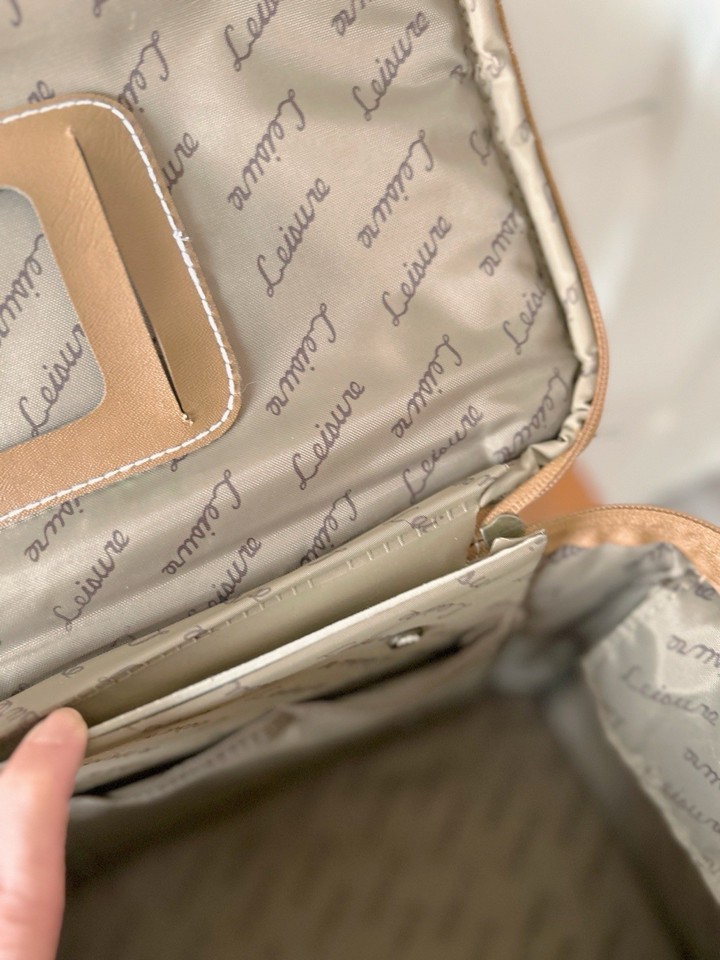 Vintage Leisure Luggage International Tapestry Train Case Bag Granny ...