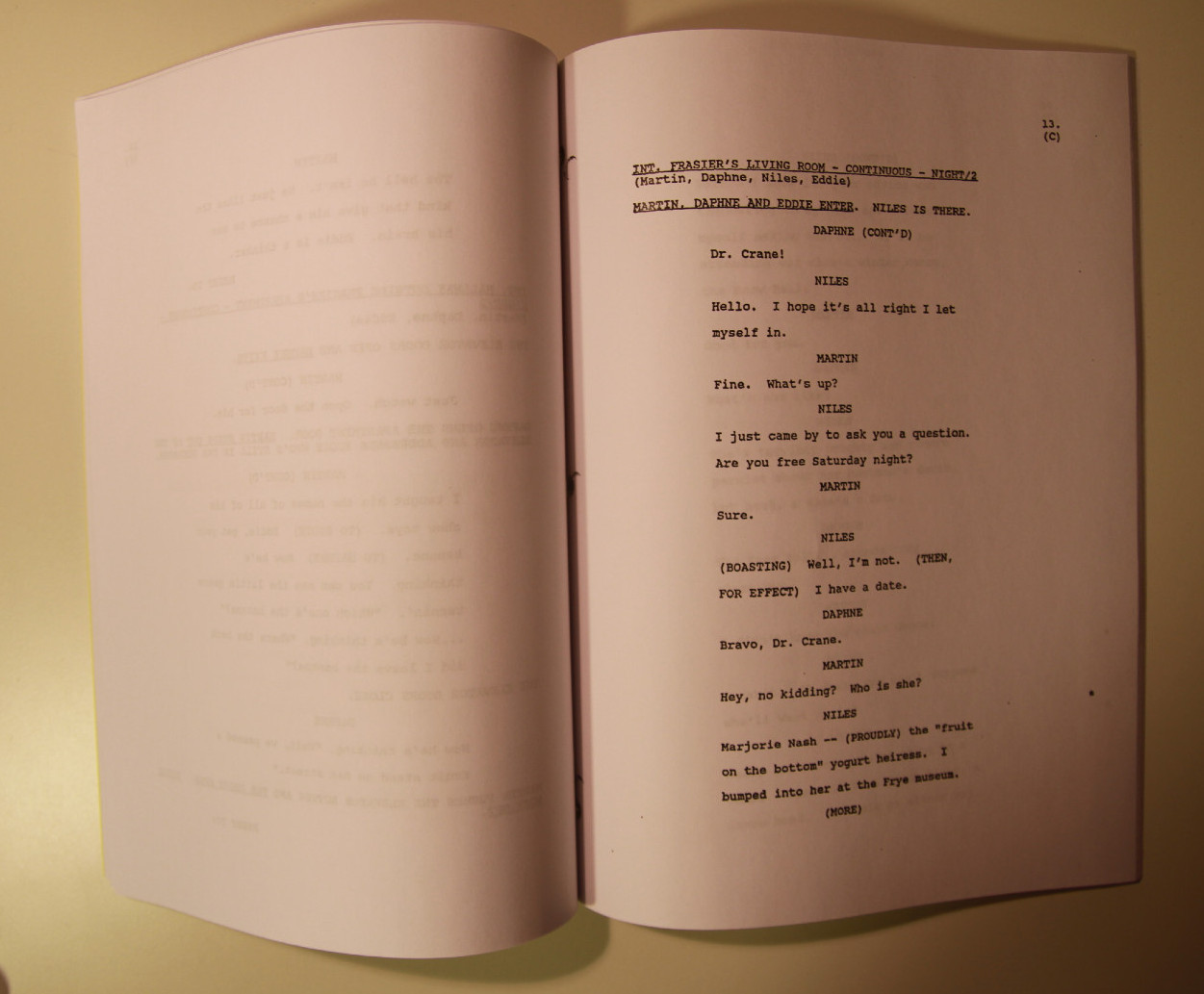 FRASIER full cast autographed SCRIPT Kelsey Grammer David HYDE PIERCE ...