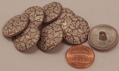 8 Antiqued Copper Tone White Accent Metal Buttons 13/16" 20MM # 6074 | eBay