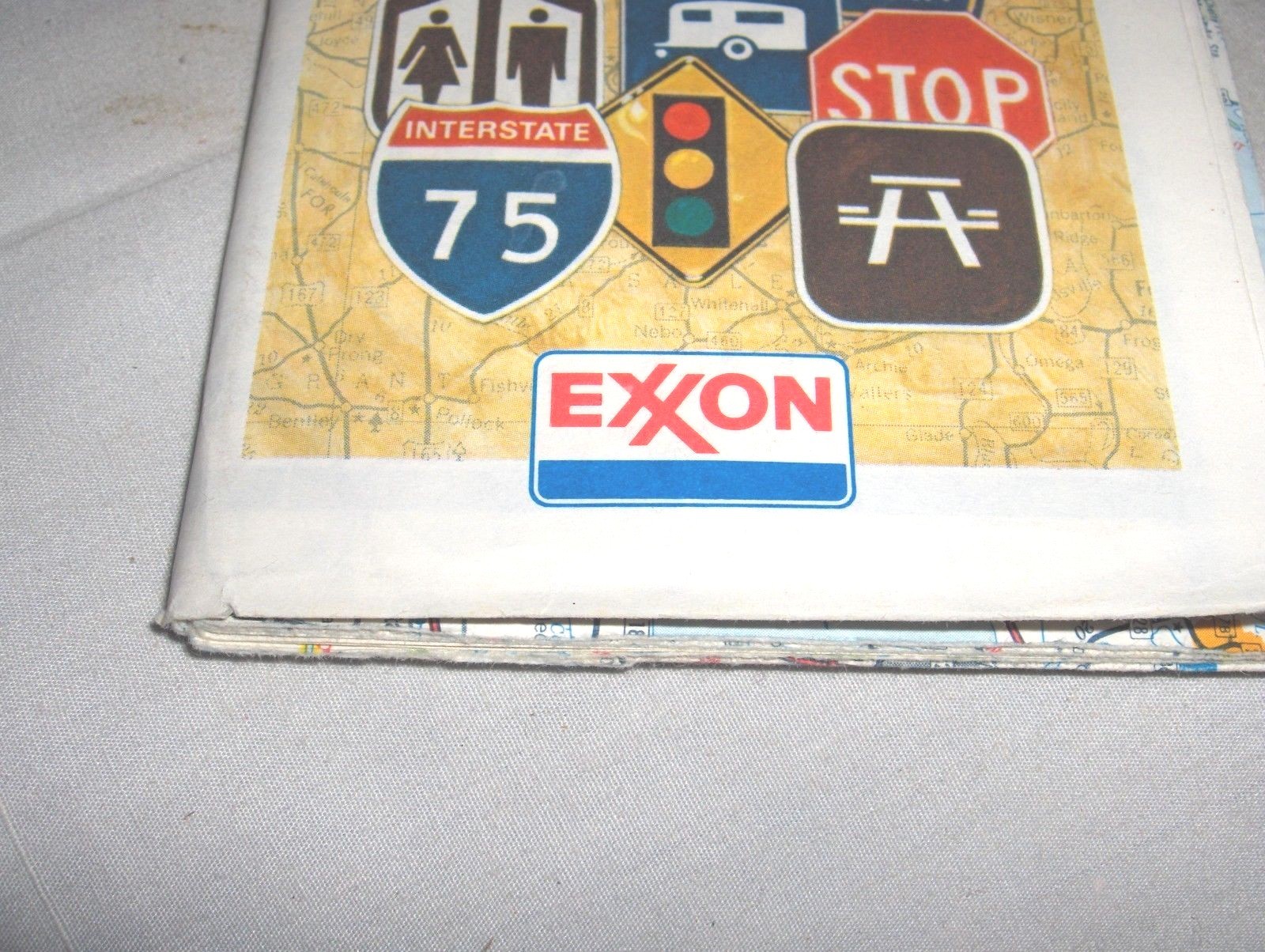 ES217* - VINTAGE EXXON OIL AND GAS ROAD MAP OF EASTERN UNITED STATES ...