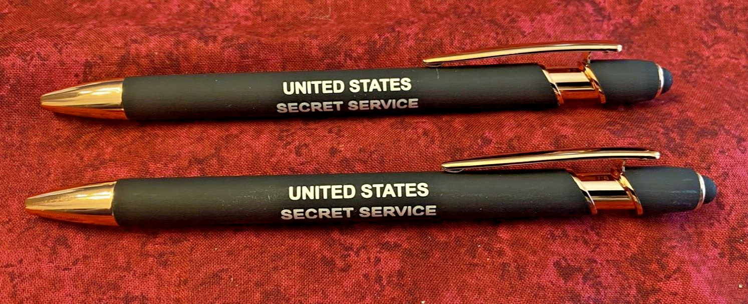 US SECRET SERVICE ELLIPSE STYLUS PENS / BLACK / SET OF TWO | eBay