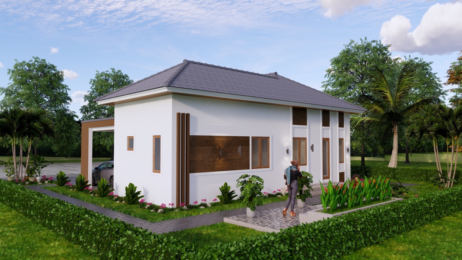 40x28 Feet Small House Plan 12x8.5 Meter 3 Beds 2 Baths Hip PDF & A4 ...