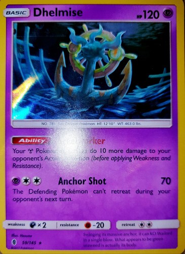 Pokemon Card Holo Dhelmise 59/145 RARE Guardians Rising New Genuine | eBay