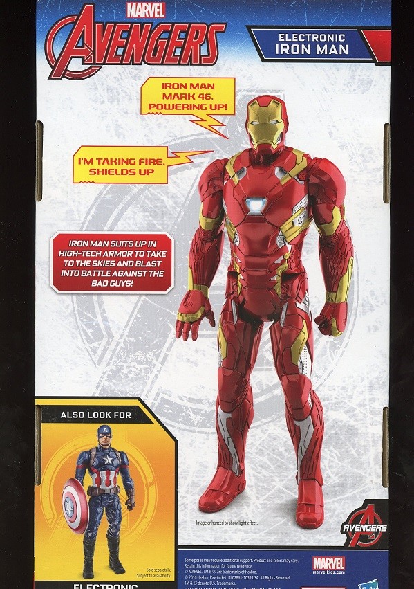 ELECTRONIC IRON MAN **LIGHTS**+ (( TALKING )) MARVEL AVENGERS ACTION ...