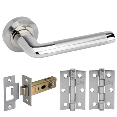 Interior Door Handle Pack with Straight Lever Door Handles, Latch and ...