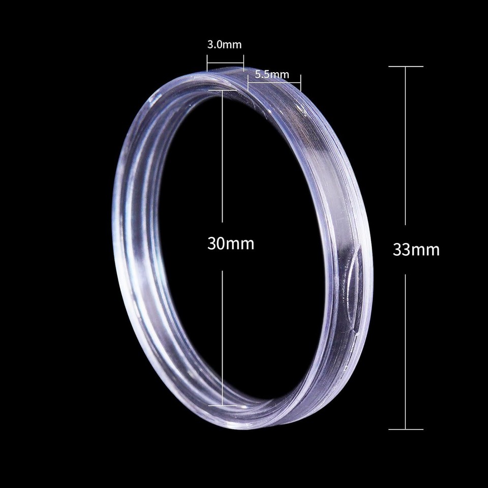 100PCS 30mm Coin Holder Capsules Case Clear Plastic Round Storage ...