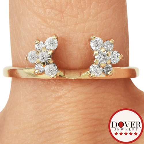 Estate 0.25ct Diamond 14K Gold Cluster Enhancer Insert Ring 2.2 Grams ...