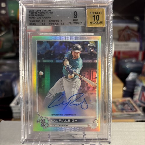 2022 Topps Chrome Cal Raleigh AUTO Rookie Refractor PSA RC SSP /499 BGS ...