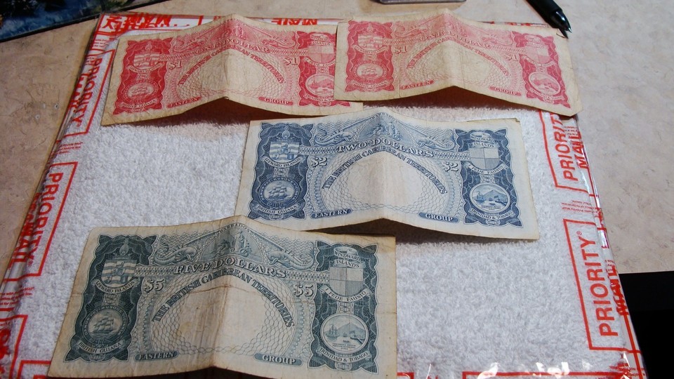 Lot of (4) 1960's British Carribbean Territories Currency Notes | eBay
