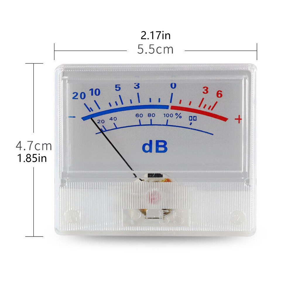 High-Precision Classic VU Meter Power Amplifier Display DB Level Header ...