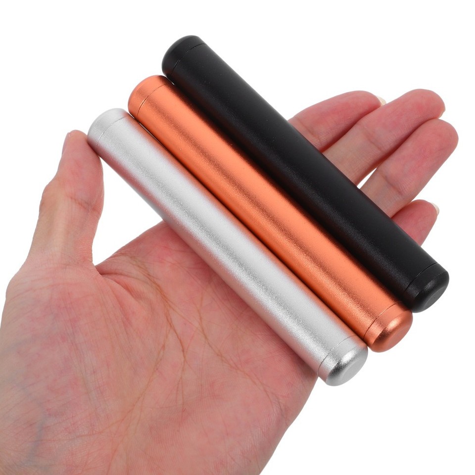 3 Pcs Metal Storage Tube Container Waterproof Aluminum Alloy Case ...
