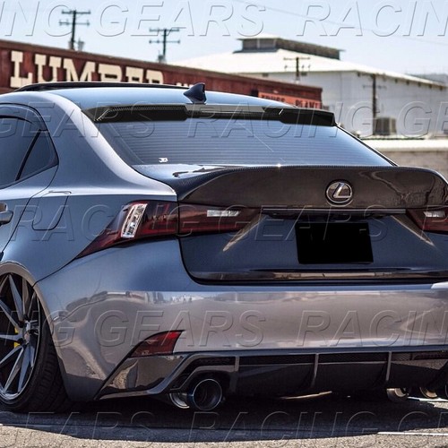 W-POWER CARBON PAINTED REAR ROOF VISOR SPOILER FIT 14-20 LEXUS IS300 ...