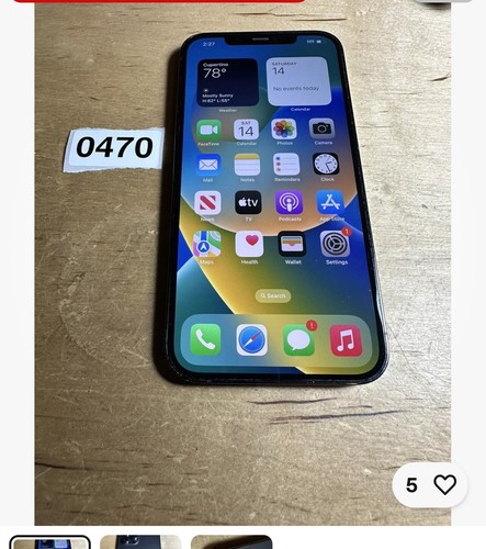 Apple iPhone 12 Pro Max A2342 AT&T 128GB Pacific Blue Read Description ...