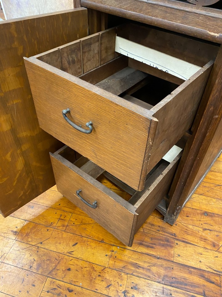 Edison B250 Disc Phonograph Record Player Music Storage Drawers Antique ...