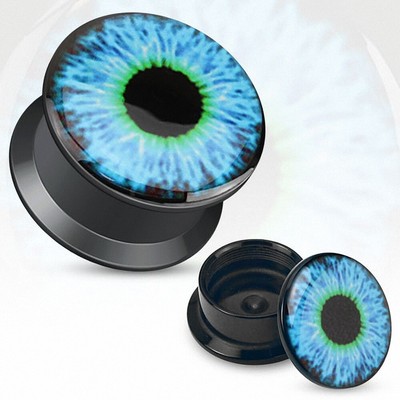 Acrylic Eye Blue Piercing Plug | eBay