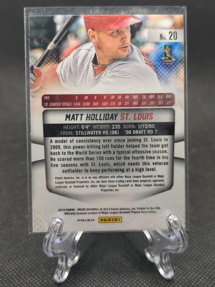 2014 Panini Prizm Prizms Camo #20 Matt Holliday St Louis Cardinals ...