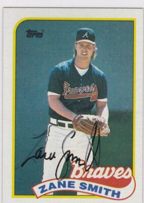 1989 Topps #688 Zane Smith Braves Signed IP Auto Free Shipping! | eBay